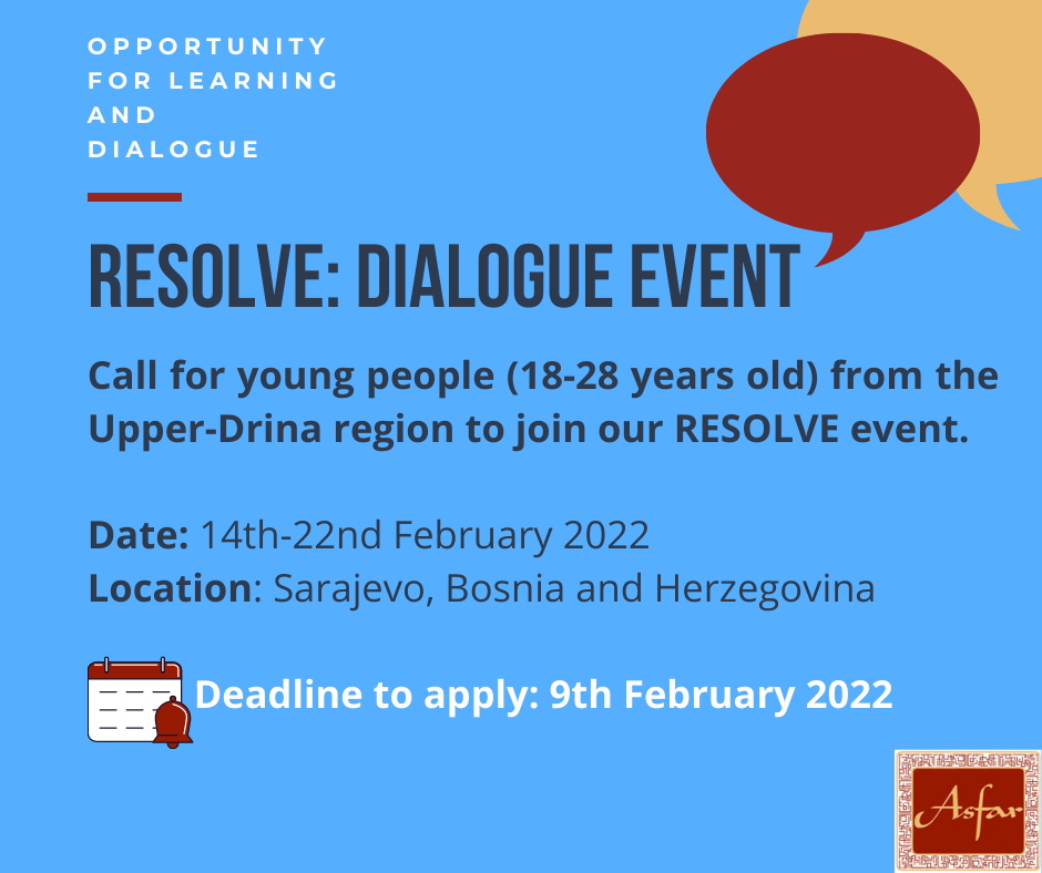 Call for participants for RESOLVE projects - Asfar