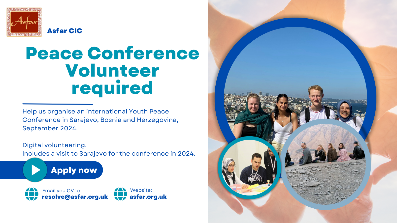 Volunteer Opportunity - apply now - Asfar